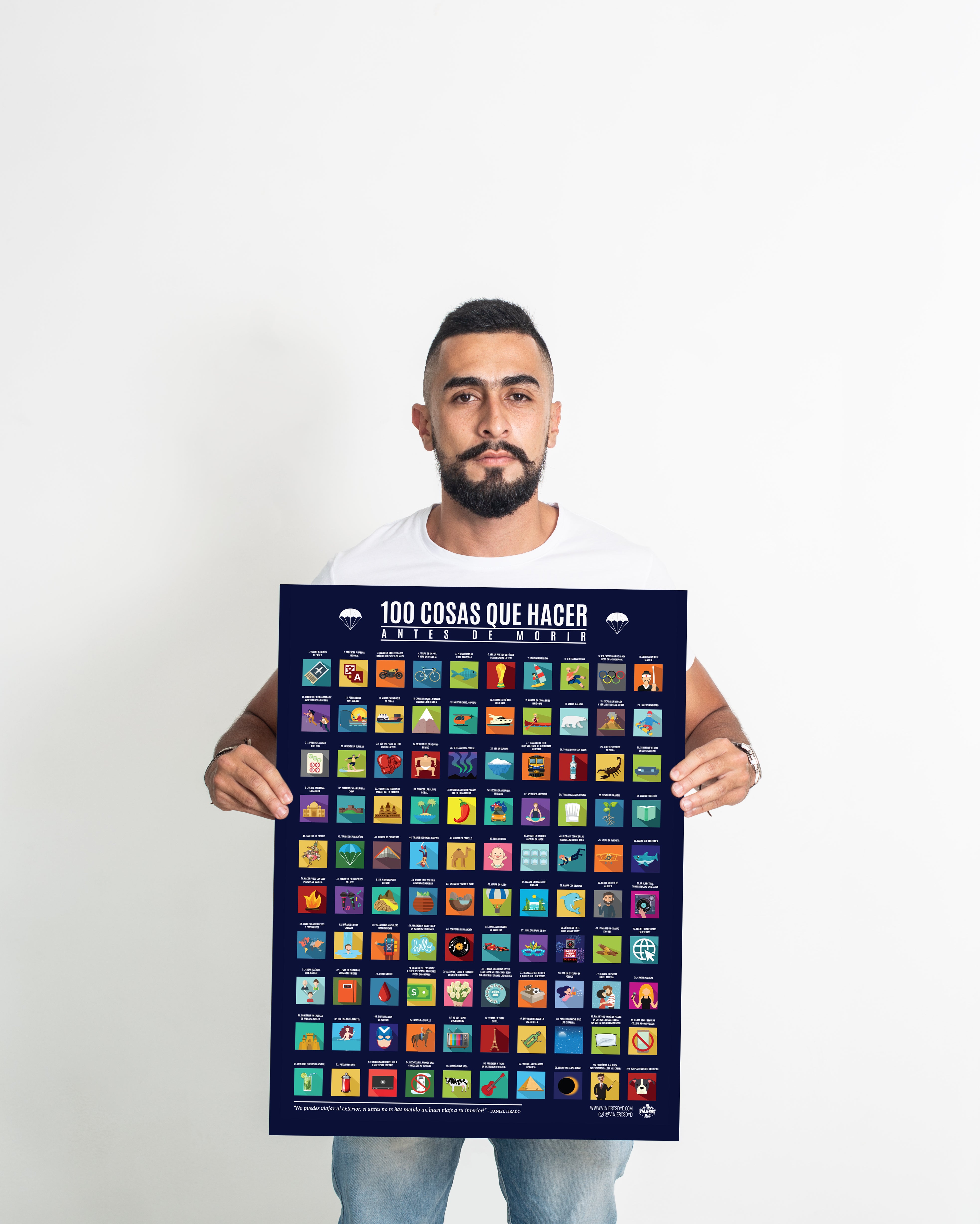 100 Cosas que Hacer | Póster Interactivo con Alcancía – Viajerosdyd