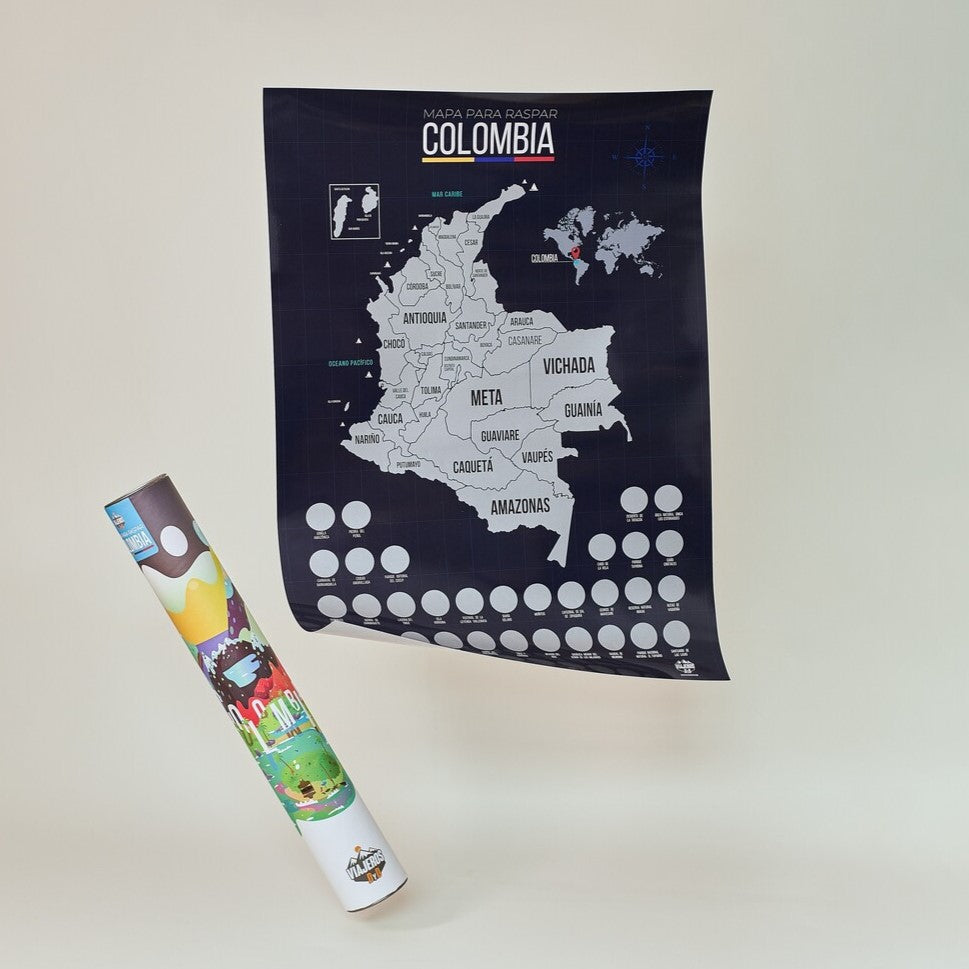 Mapa de Colombia Premium para Raspar – Viajerosdyd